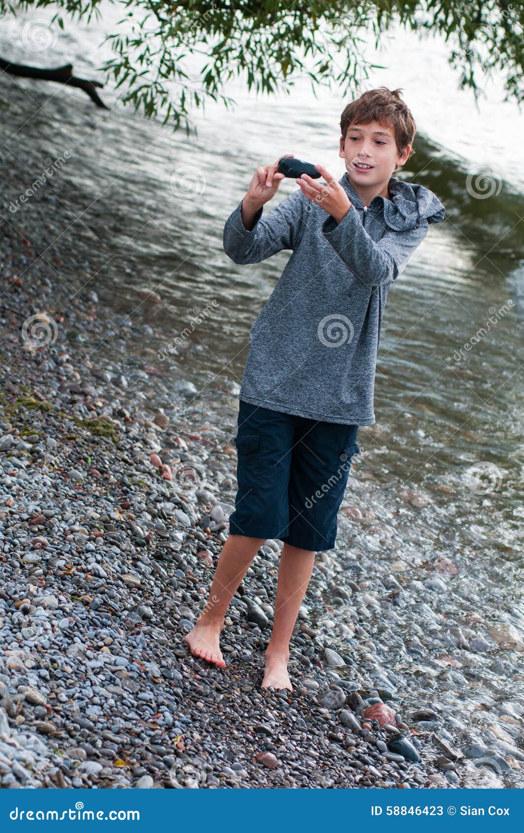 Rock collecting stock image. Image of summer, pebble - 58846423