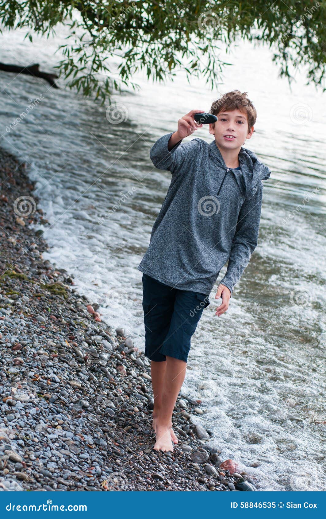 Rock collecting stock image. Image of hobby, water, lake - 58846535