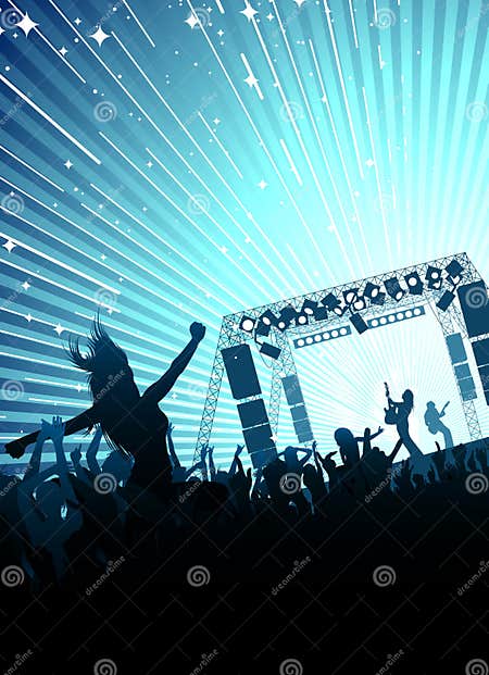 Rock concert stock vector. Illustration of jump, abstract - 10208719