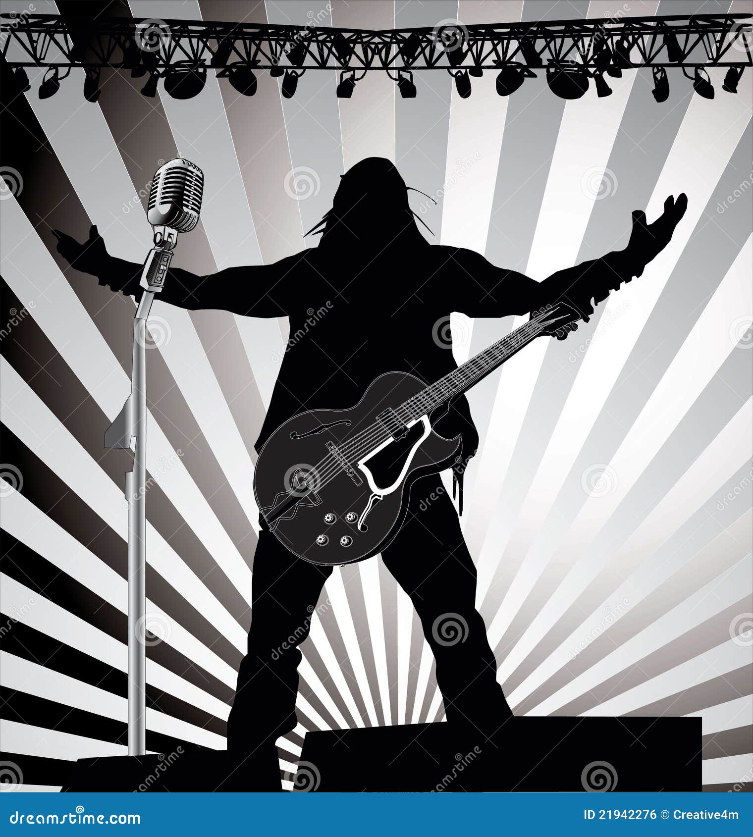 Rock concert stock illustration. Illustration of guitar - 21942276