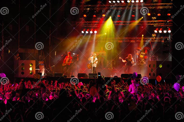 Rock Concert 3 stock photo. Image of tunes, perform, crowd - 254190