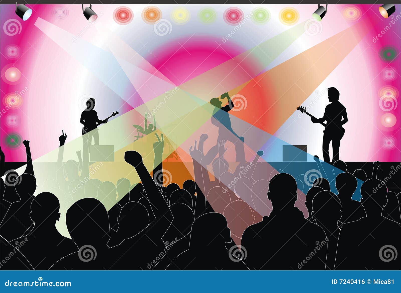 Rock concert stock vector. Illustration of rock, music - 7240416