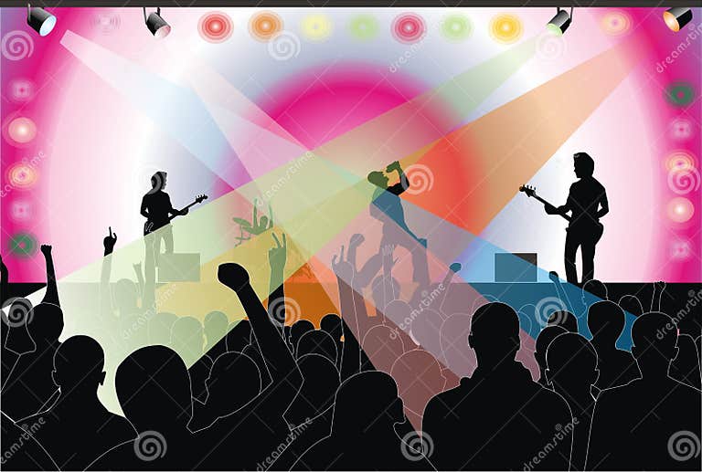 Rock concert stock vector. Illustration of rock, music - 7240416