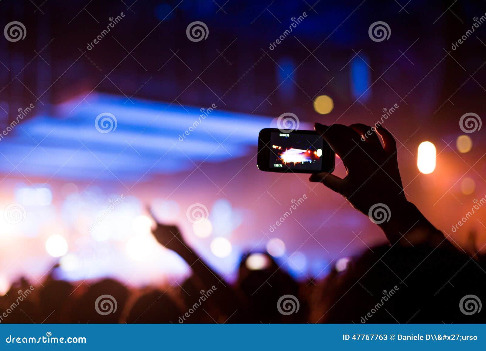 Rock Concert with Smartphone Stock Image - Image of festival, disco ...