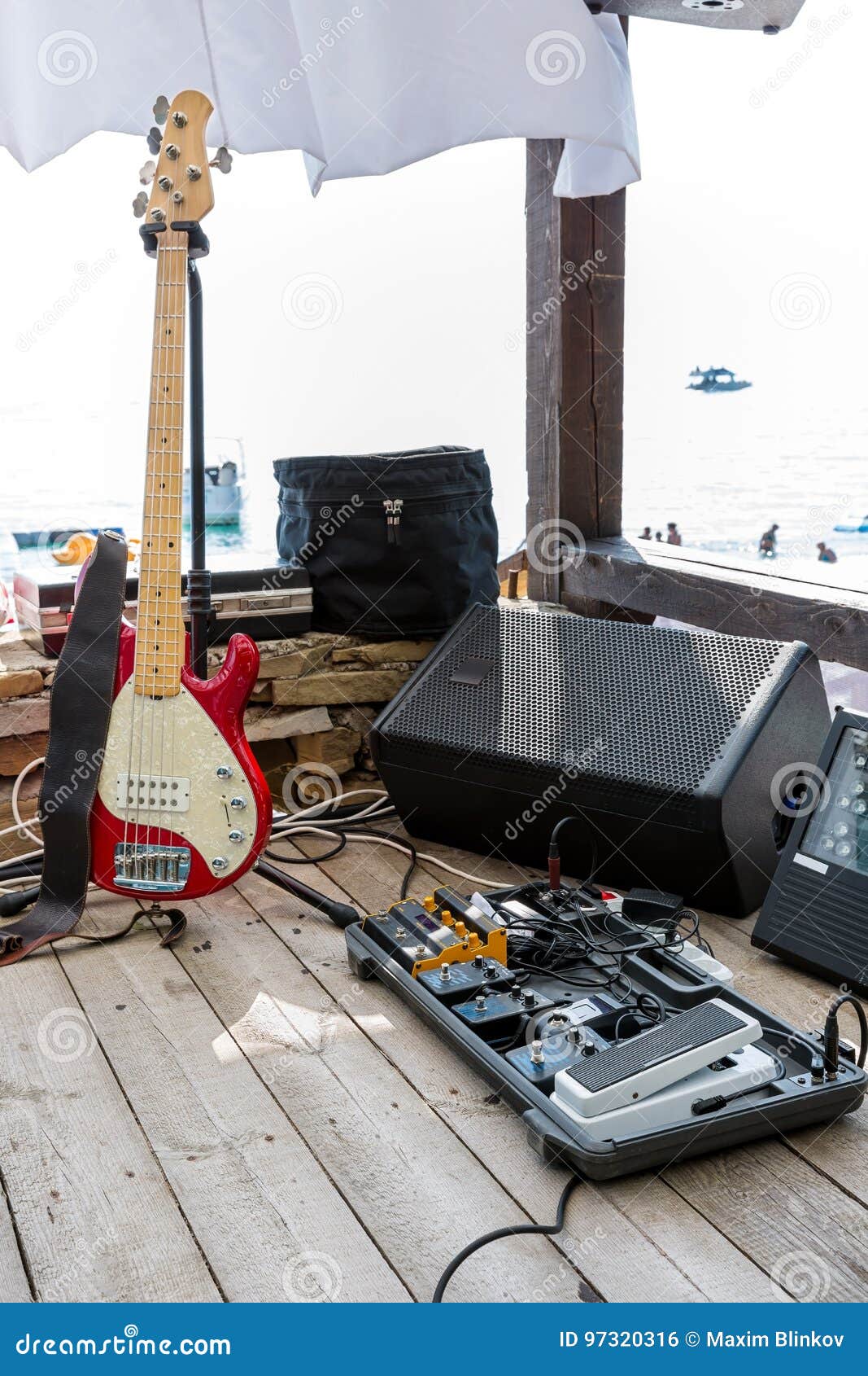 Rock concert stage stock photo. Image of presentation - 97320316