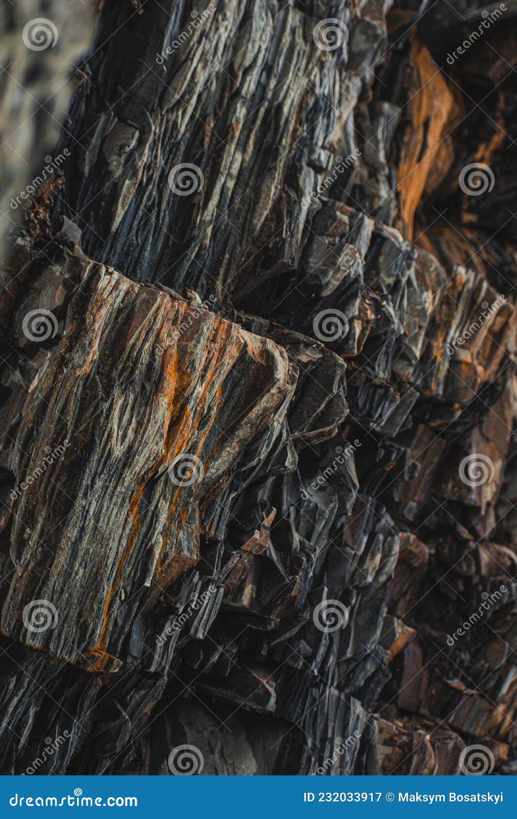 Rock Consists of Many Layers. Macro Photo Stock Image - Image of stone ...