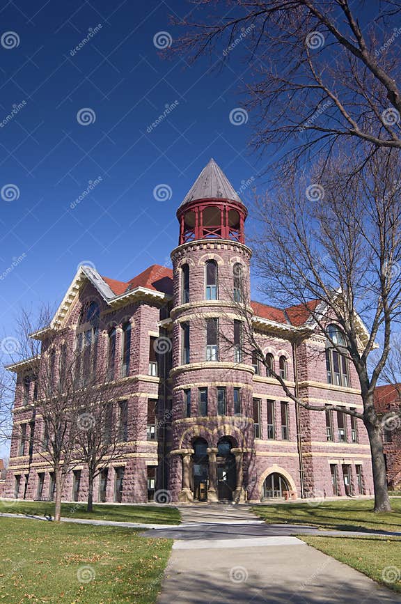 Rock County Courthouse Front Stock Photo - Image of revival, building ...