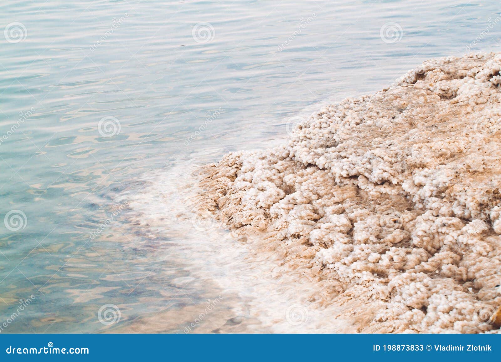 Rock Covered with Salt on Coast of Dead Sea Stock Image - Image of ...