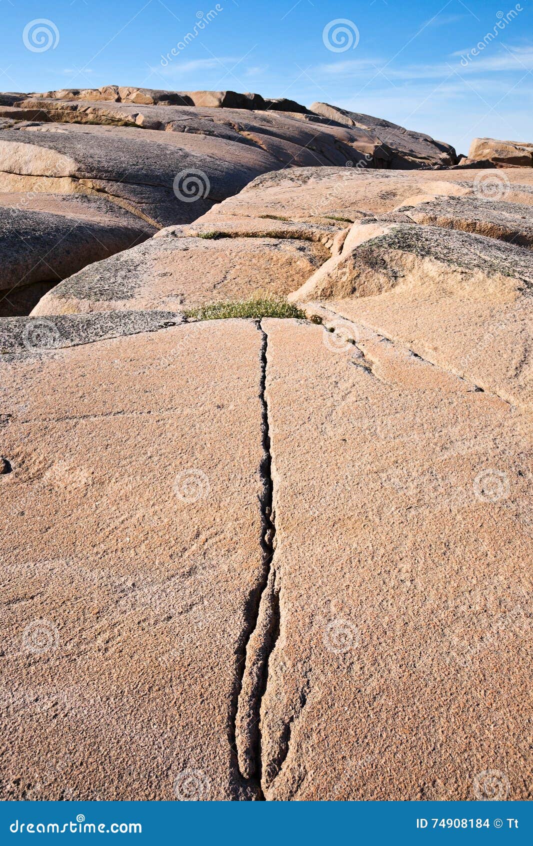 Rock crevice stock photo. Image of formations, blue, formation - 74908184