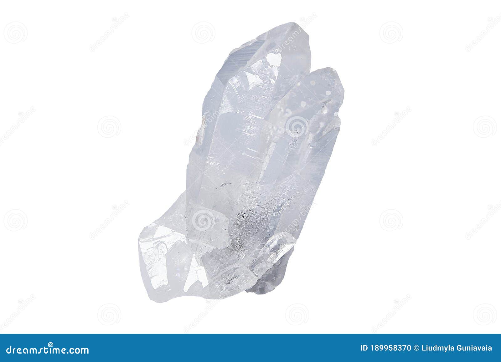 Rock Crystal Brazil. Isolated on White Background Stock Photo - Image ...