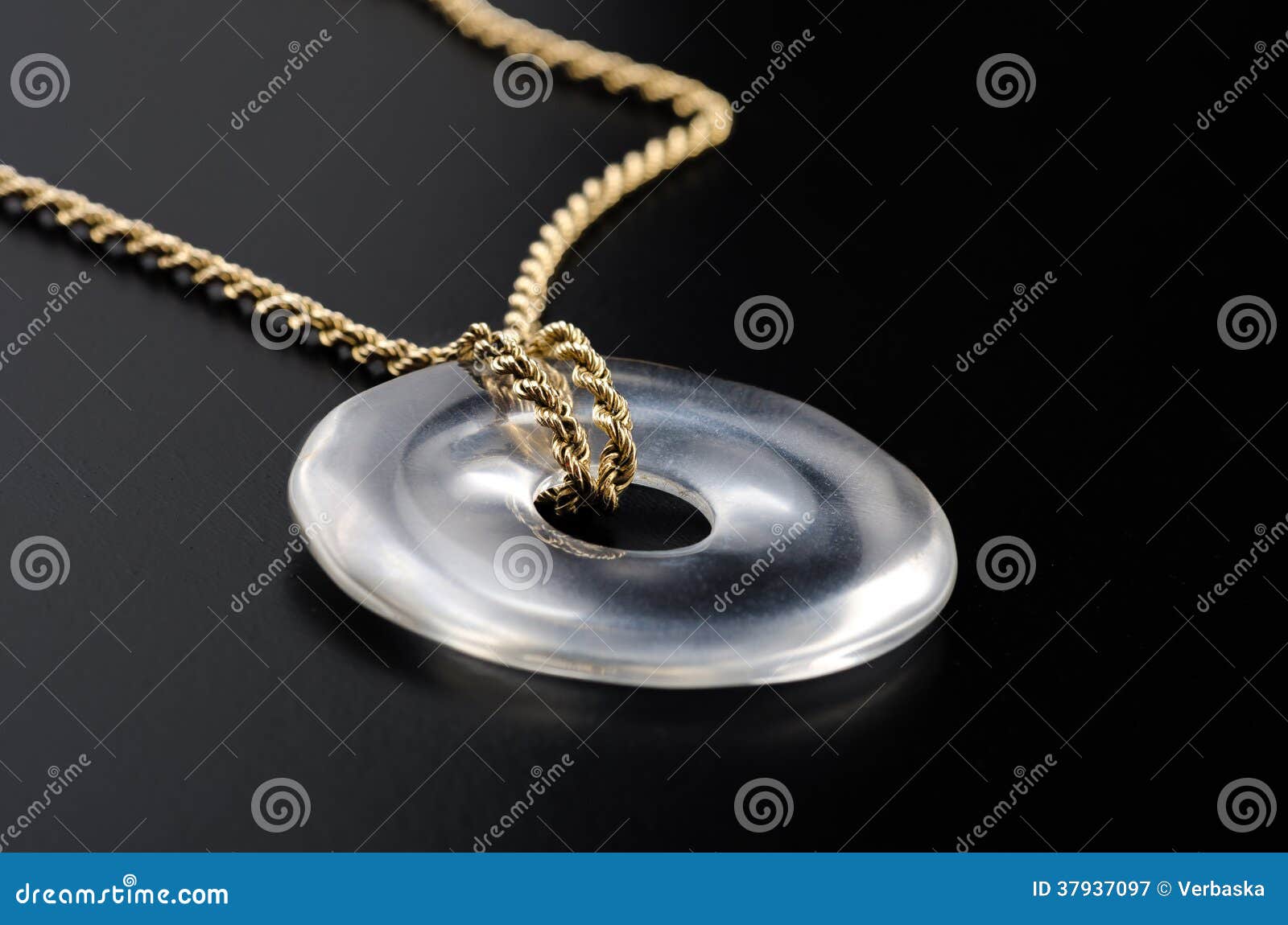 Rock Crystal Donut on Black Backgroud Stock Image - Image of rock ...