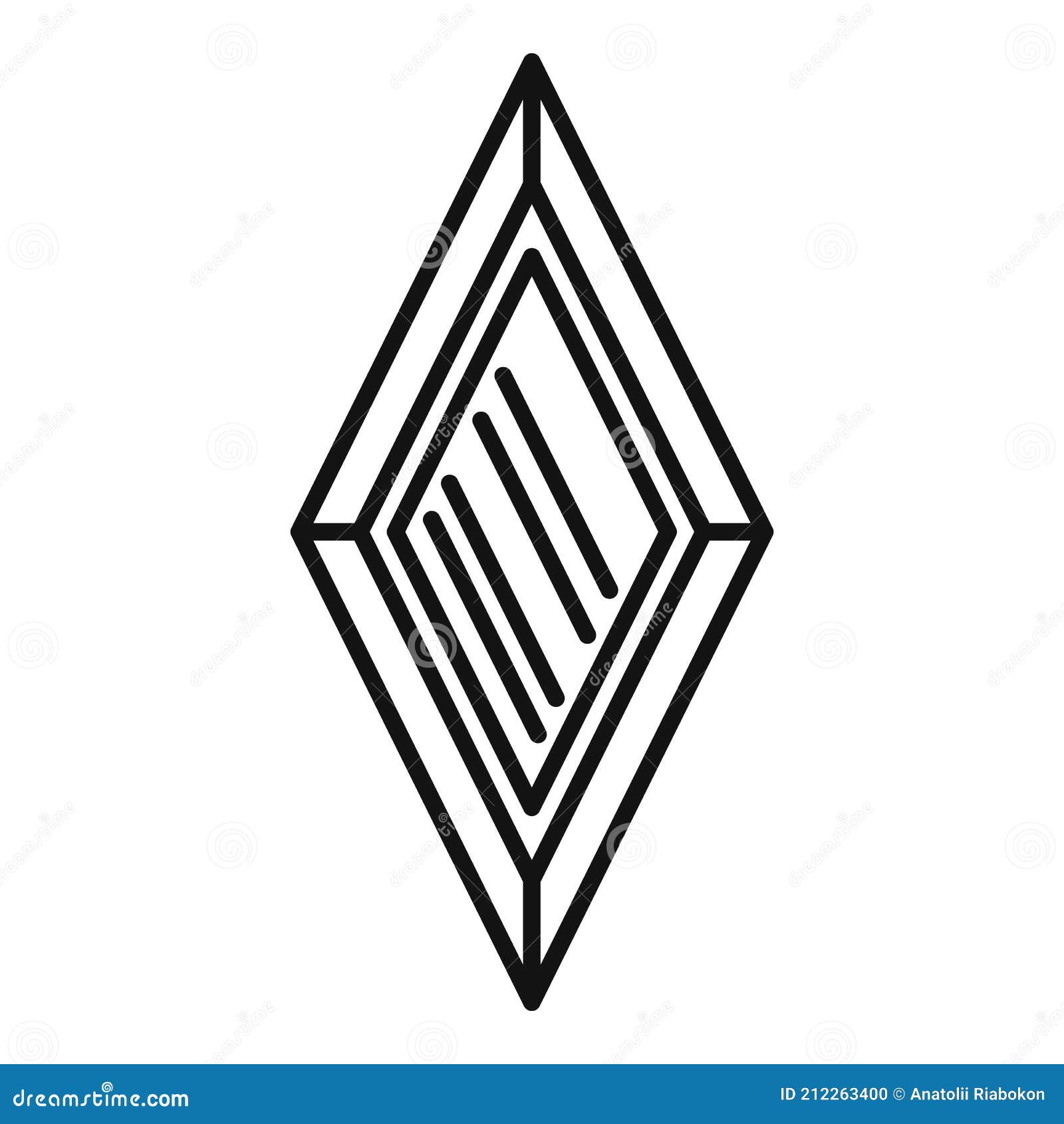 Rock Crystal Icon, Outline Style Stock Vector - Illustration of ...