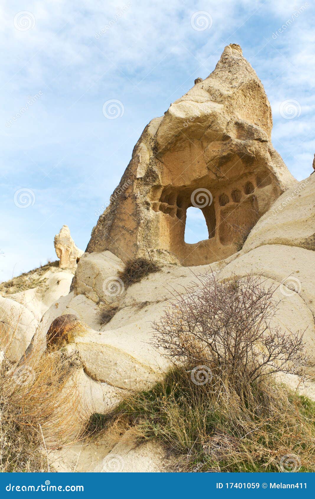 Rock Cut Home in Cappadocia, Turkey Stock Image - Image of eroded ...