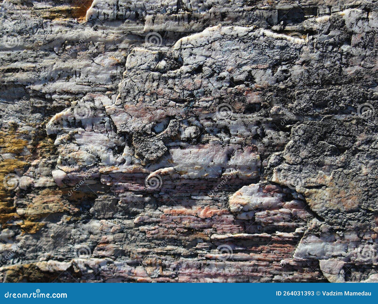 Rock Cut Rock Texture with Inclusions and Chip Stock Image - Image of ...