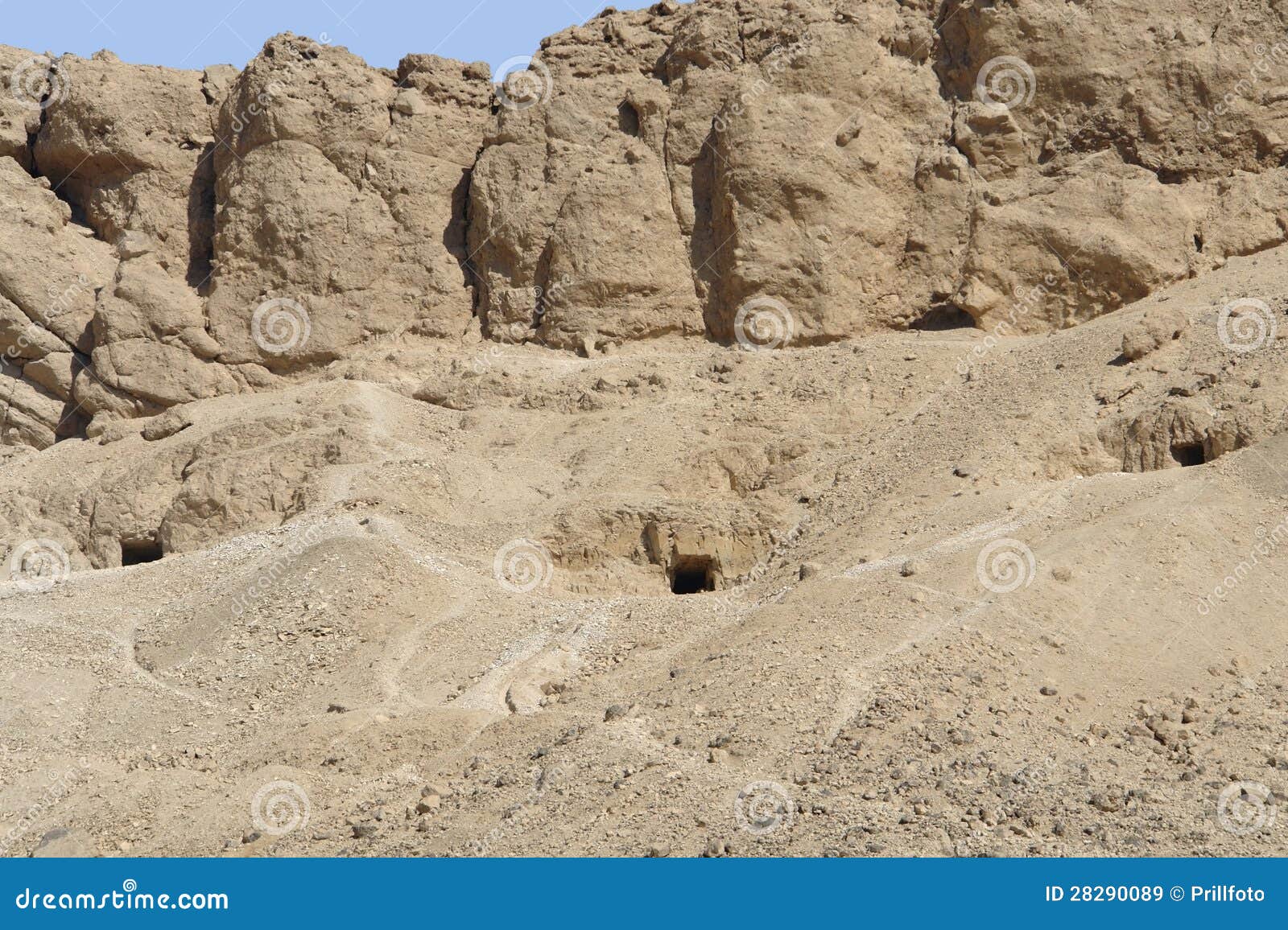 Rock cut tombs in Egypt stock image. Image of face, destinations - 28290089