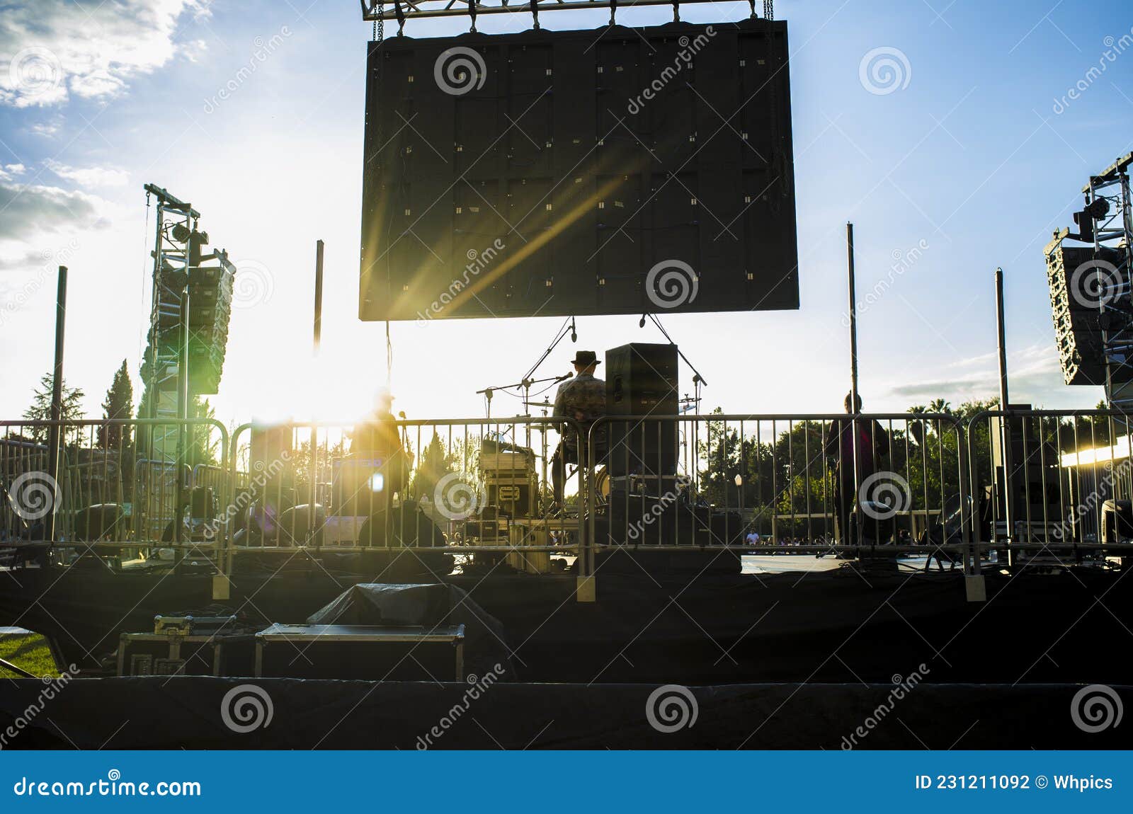 Rock Daylight Performance Seen from Rear Stage Editorial Photography ...