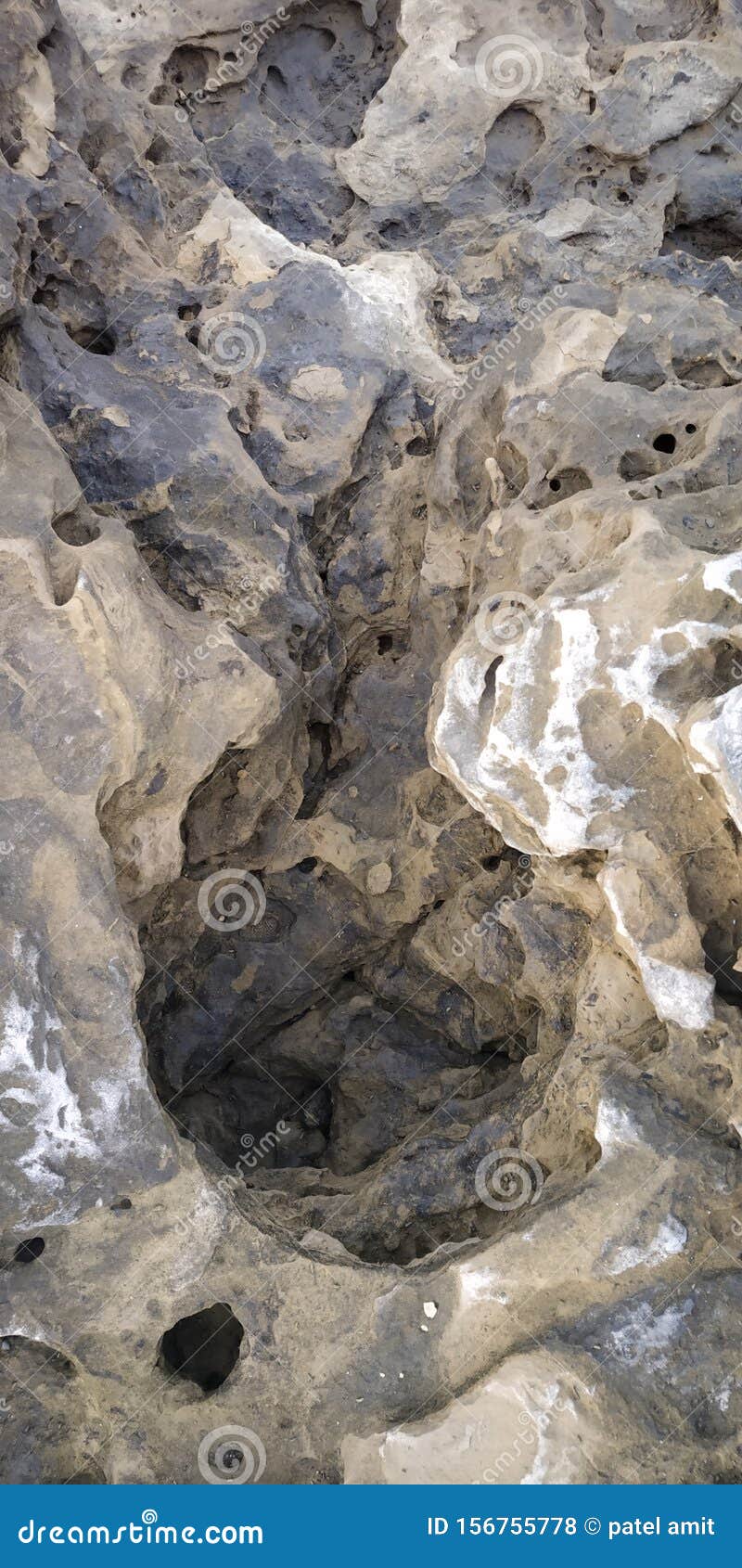 Rock Depth Nature Silent Dry Watermark Stock Photo - Image of nature ...