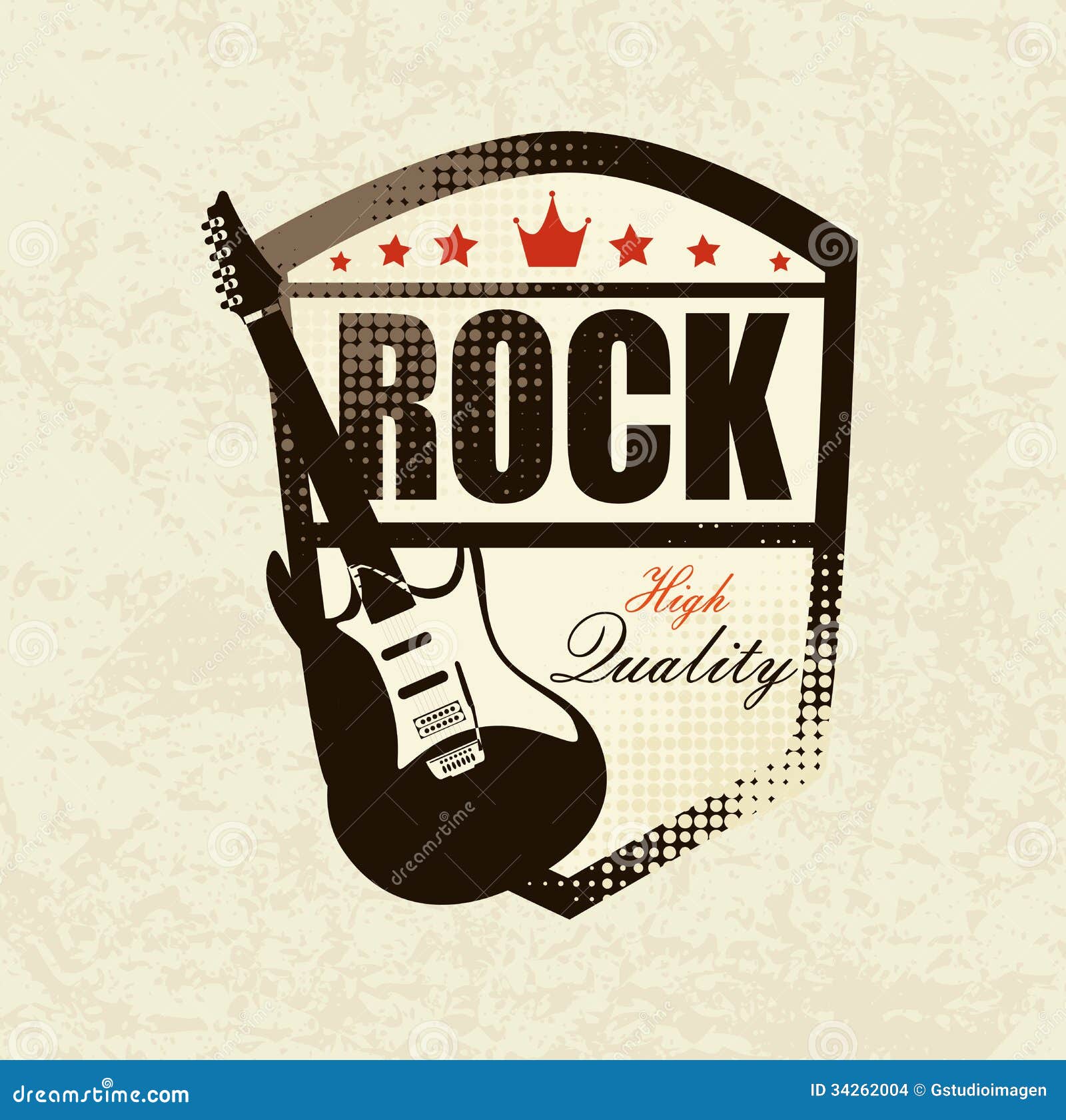 Rock design stock vector. Illustration of party, music - 34262004