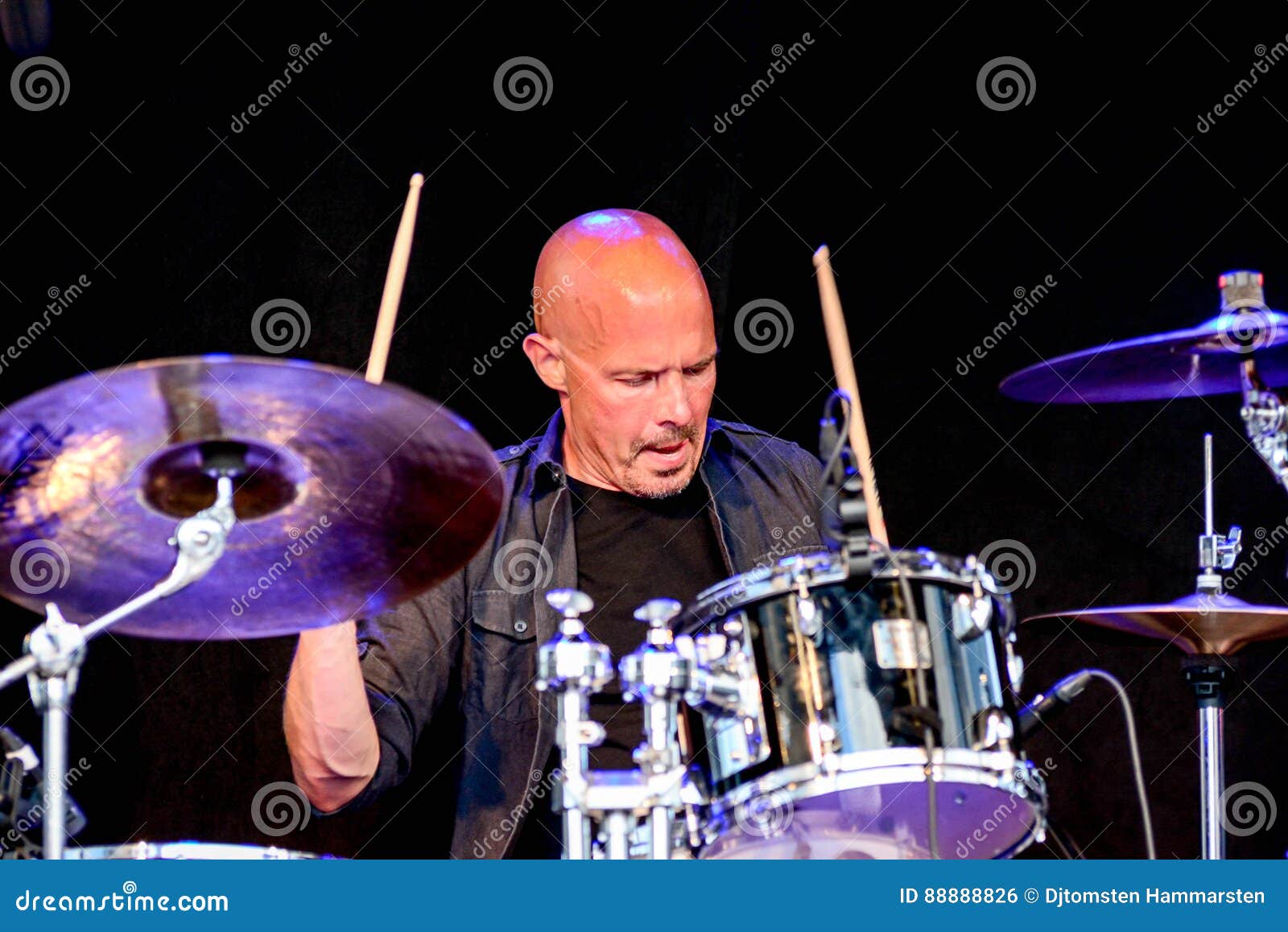 Rock drummer editorial photo. Image of grin, sound, active - 88888826