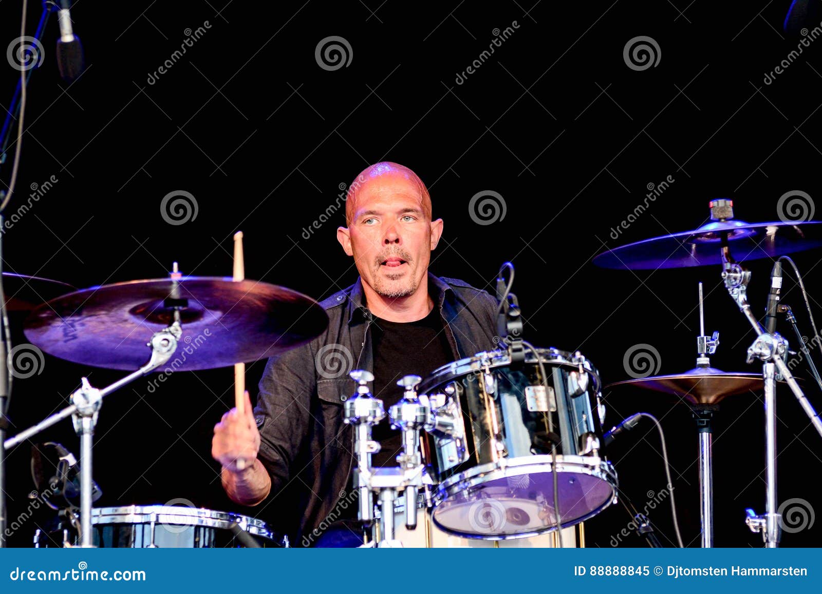 Rock drummer editorial image. Image of sound, basedrum - 88888845