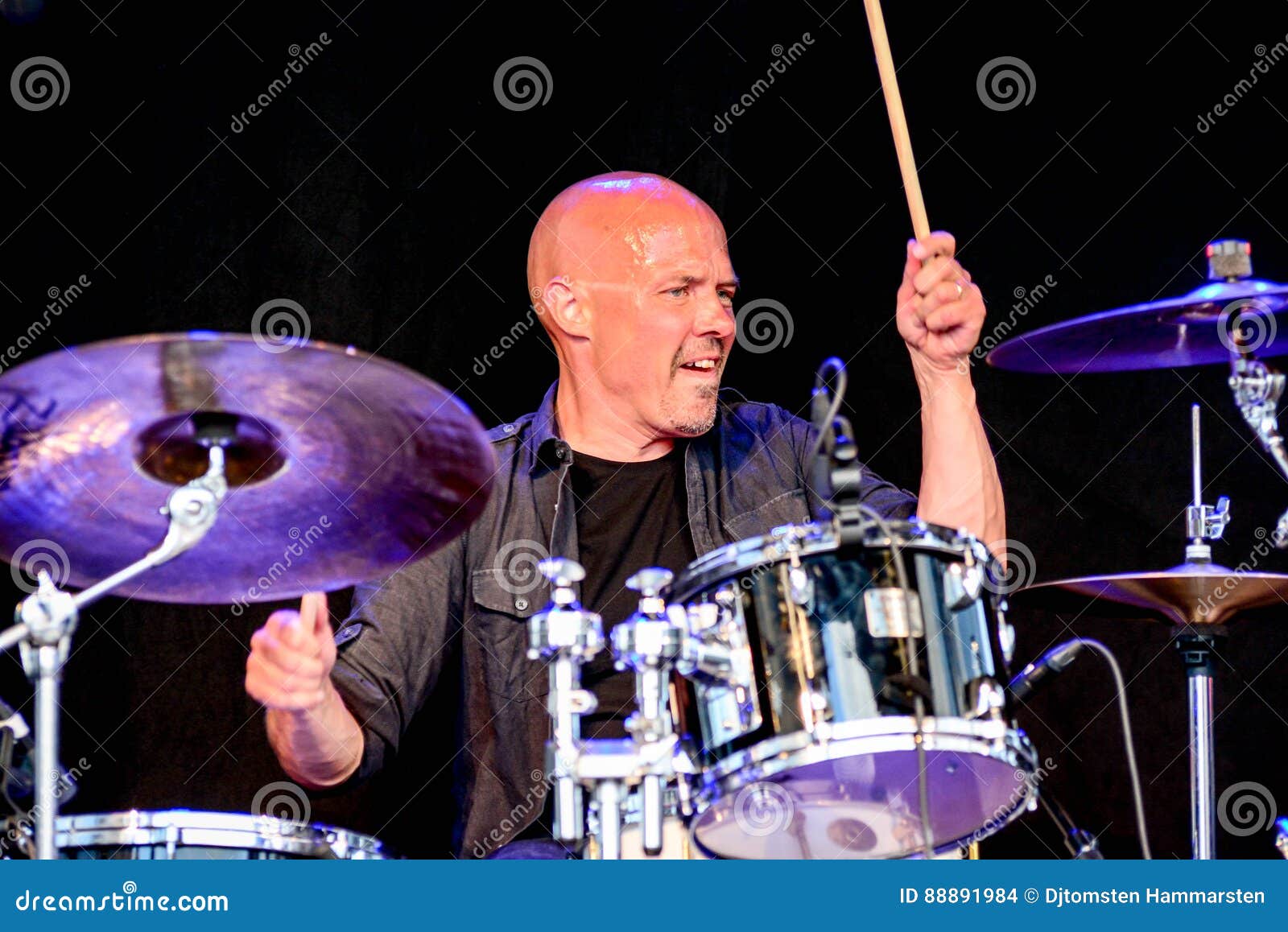 Rock drummer editorial stock image. Image of rhythm, male - 88891984