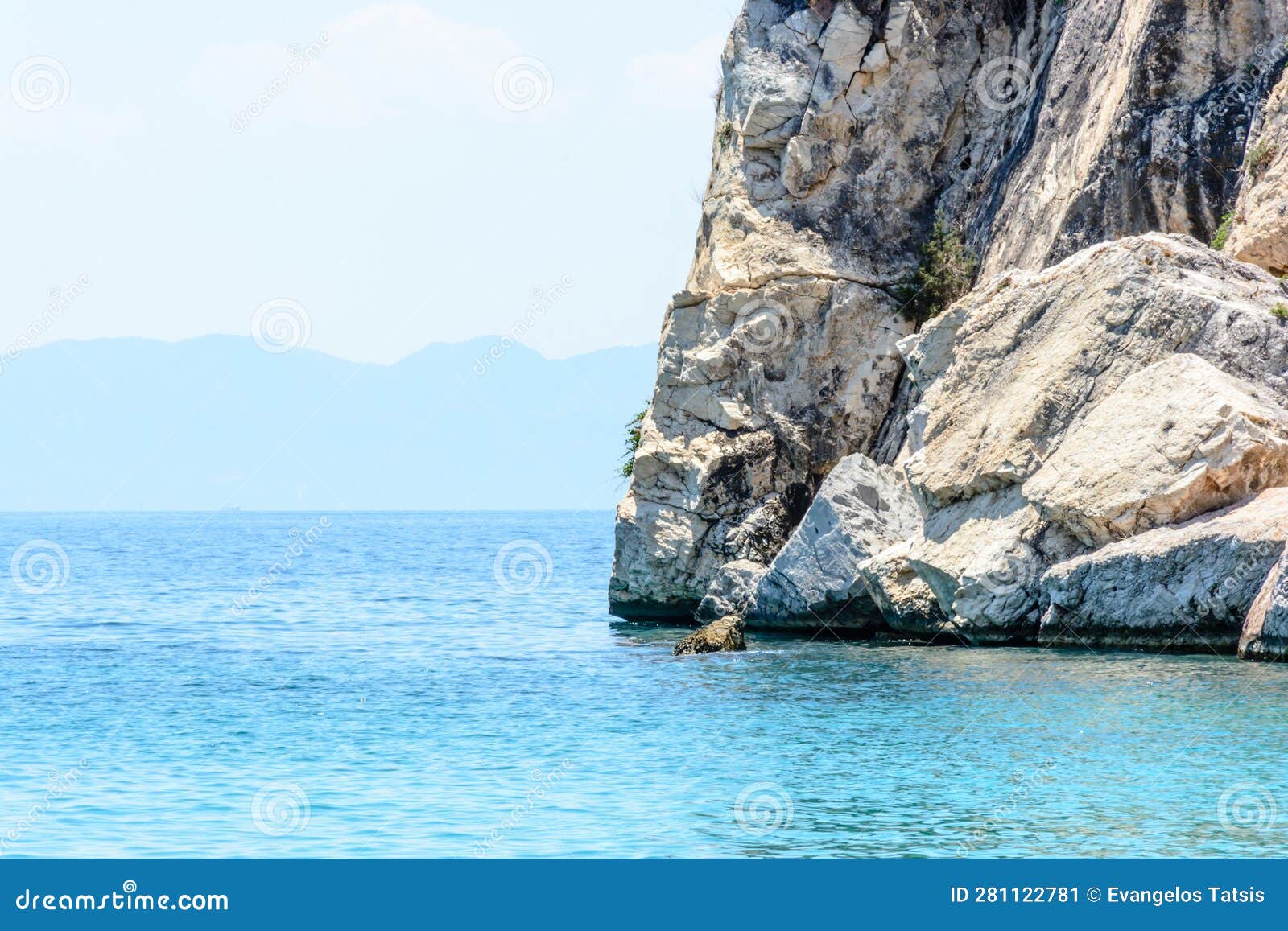 Rock at the Edge of the Beach Stock Image - Image of rock, destination ...