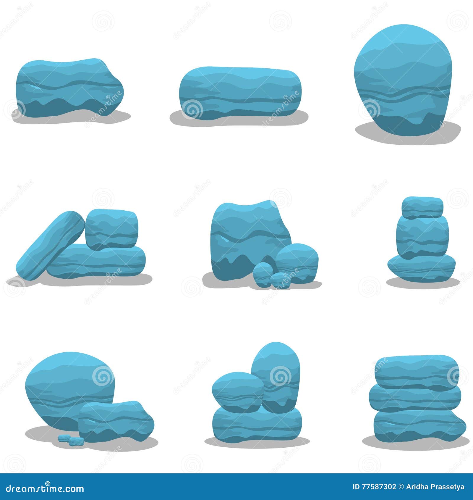 Rock Element Set Vector Art Stock Vector - Illustration of design, heap ...