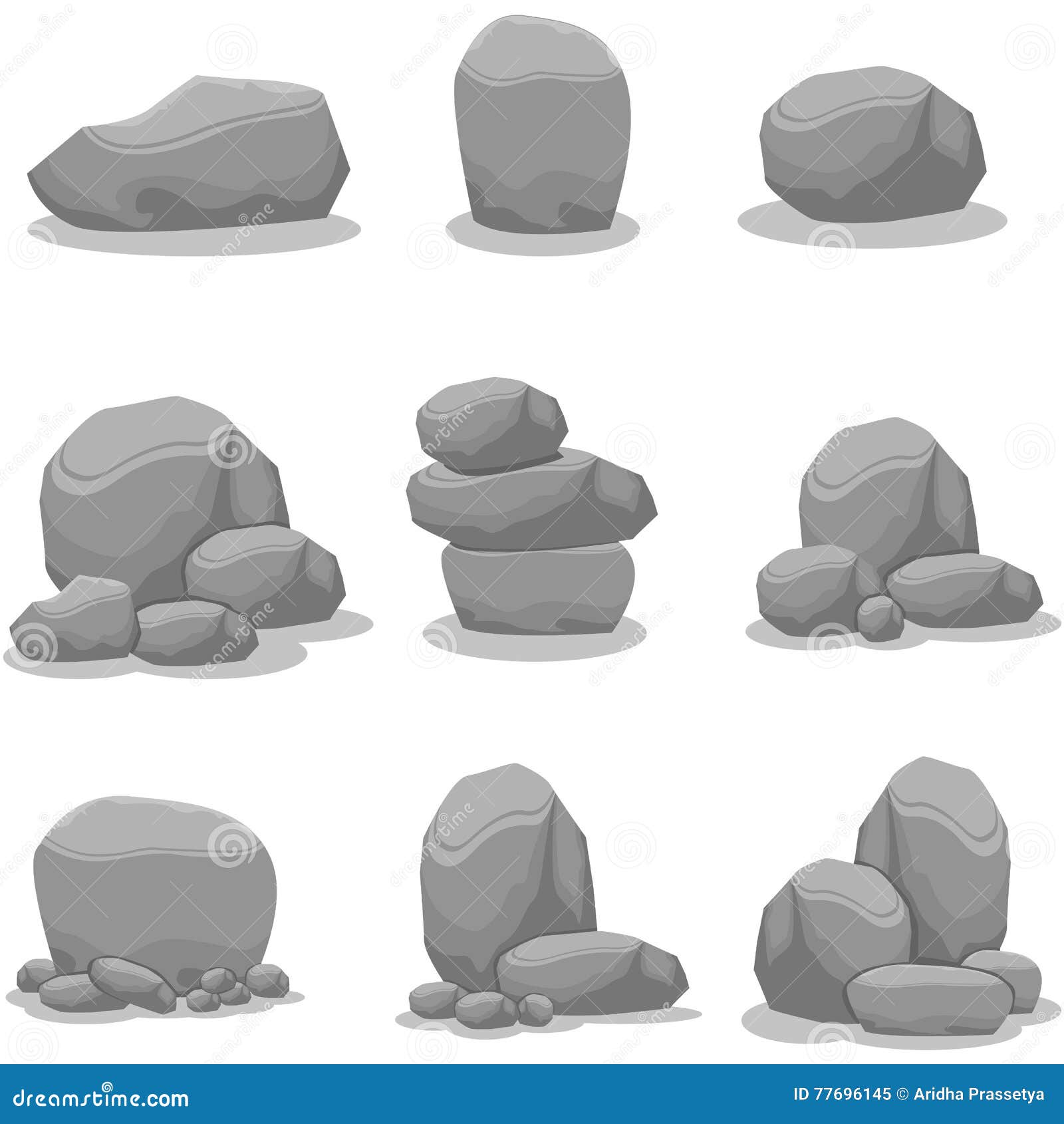 Rock Element Vector Art Illustration Stock Vector - Illustration of ...