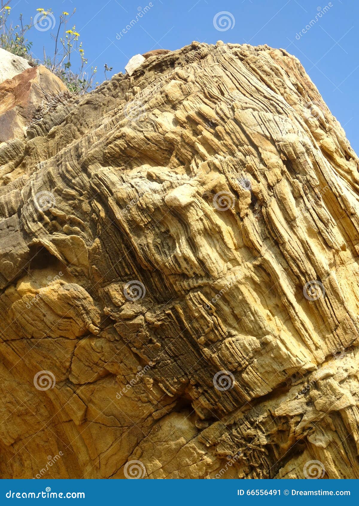 Rock eroded by the sea stock image. Image of outdoor - 66556491