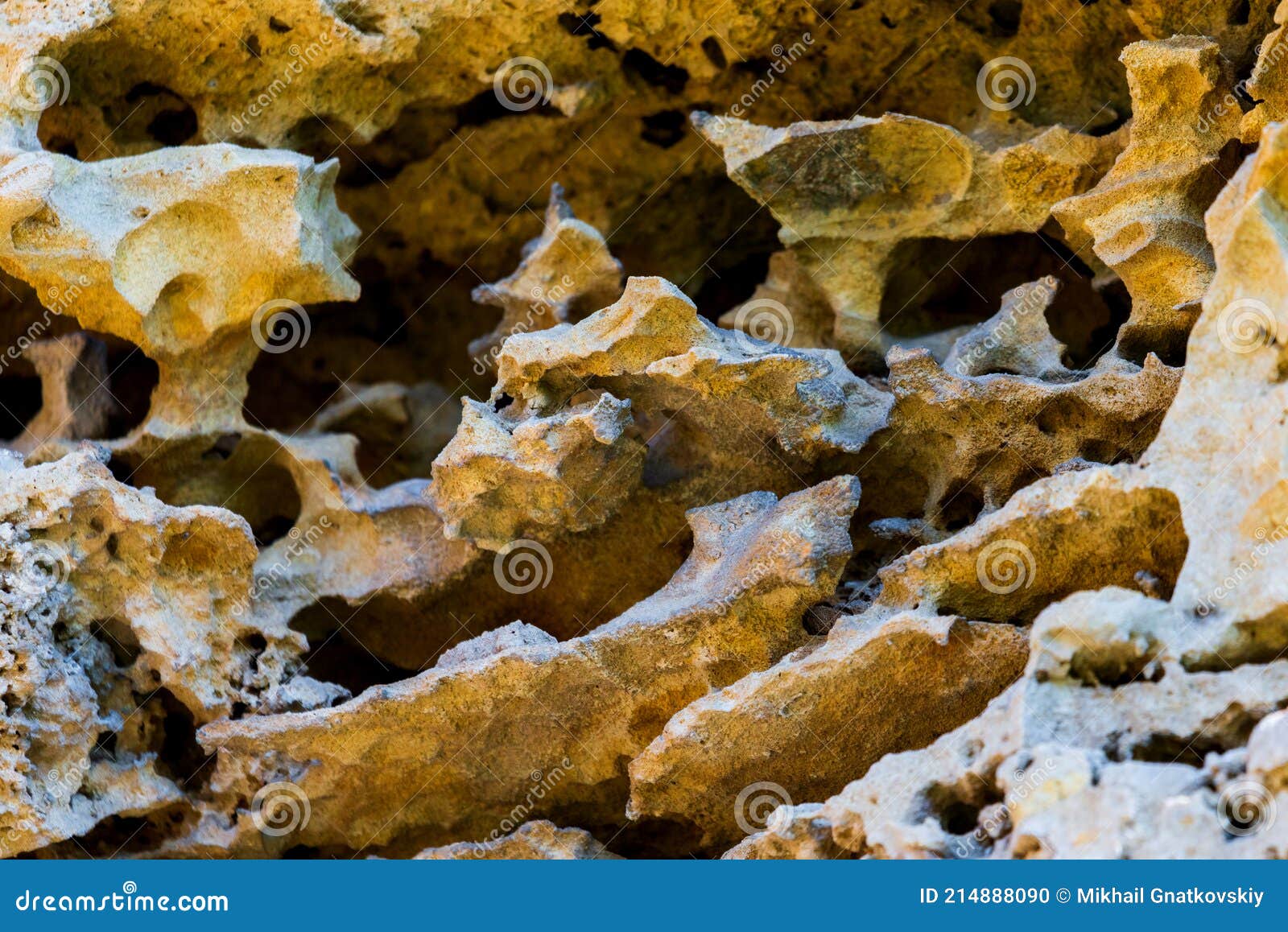Rock Erosion Holes in a Stone Massive Stock Photo - Image of eroded ...