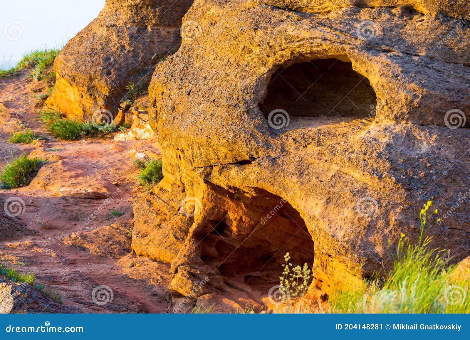 Rock Erosion. Weathered of Ground and Stones Stock Image - Image of ...