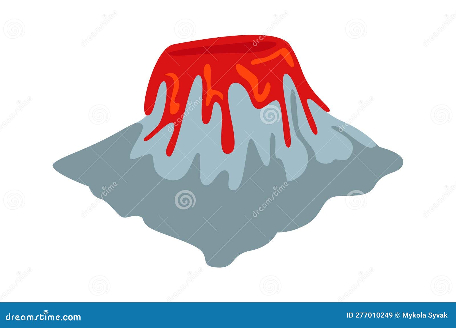 Rock Erupting Volcano stock vector. Illustration of volcano - 277010249