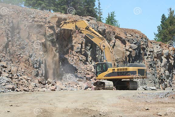 Rock Excavation stock photo. Image of dozer, topsoil, rock - 4118564