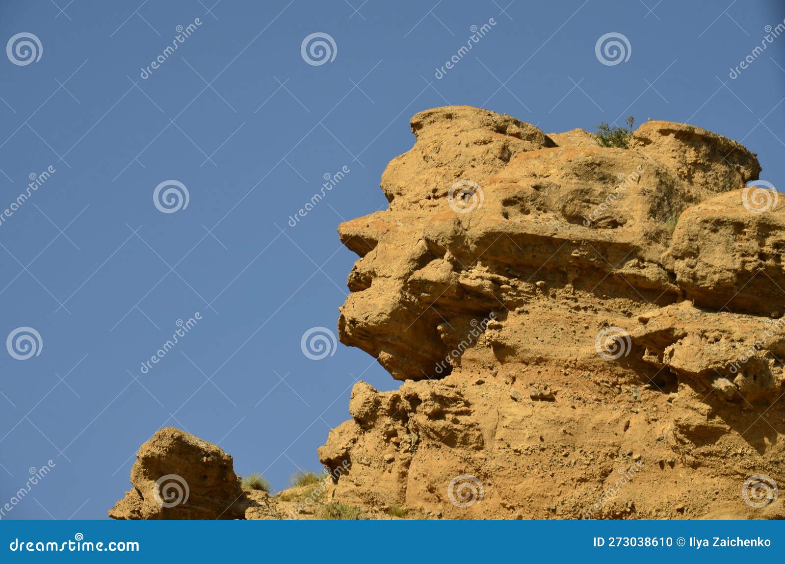 Rock Face of Men in the Mountains Stock Photo - Image of monument ...