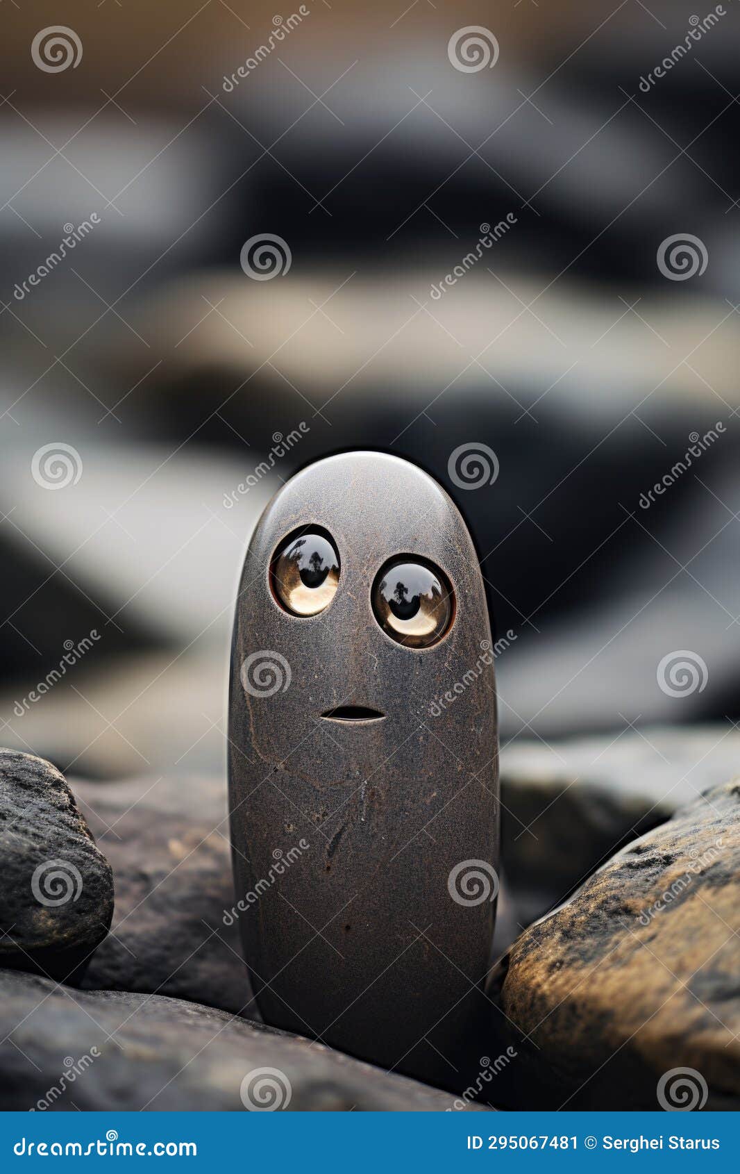 A Rock with a Face, AI. Pareidolia. Stock Image - Image of camera ...