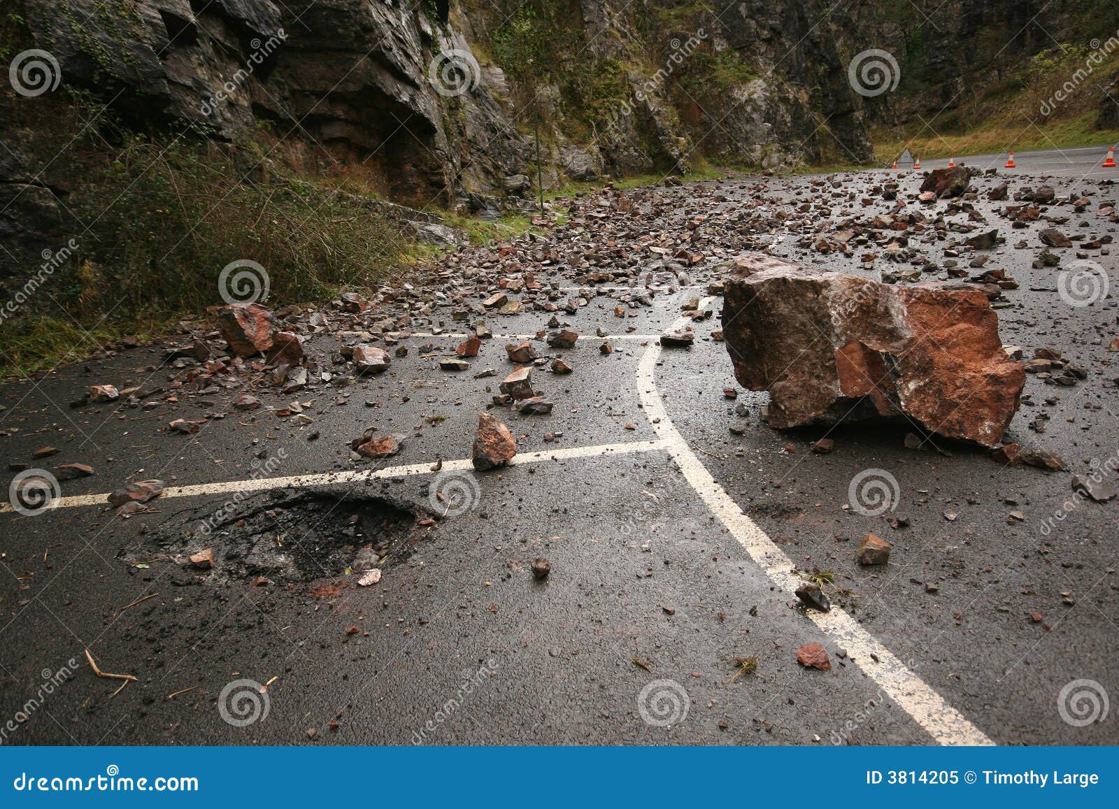 Rock Fall In Cheddar Gorge Royalty-Free Stock Photography ...