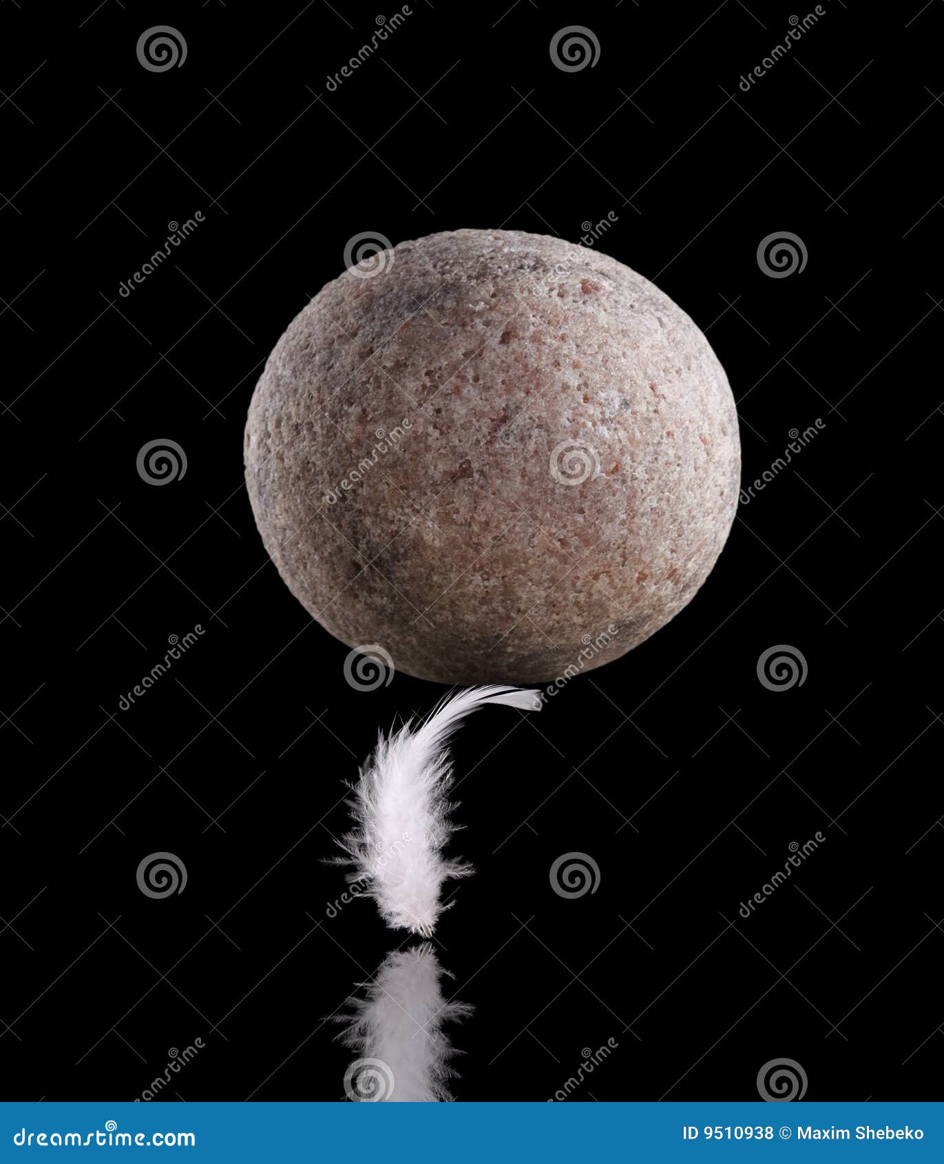 Rock and feather stock photo. Image of creation, equanimity - 9510938