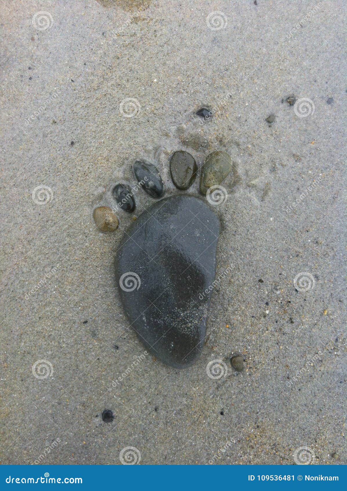 Rock footprint in stock image. Image of create, rock - 109536481