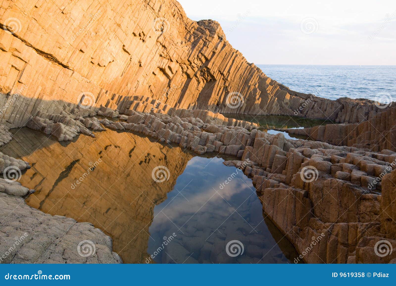 Rock formation stock photo. Image of spain, ocean, volcanic - 9619358