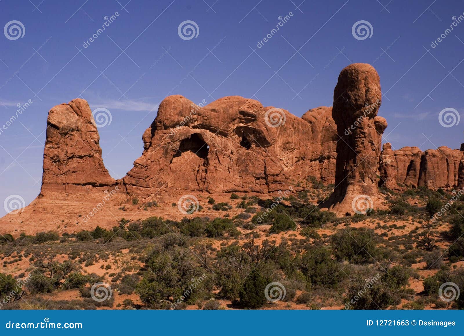 Rock Formation at Arches National Park Stock Image - Image of rocks ...