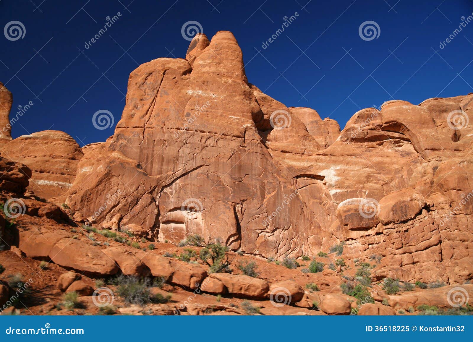 Rock Formation in Arches National Park, USA Stock Image - Image of ...