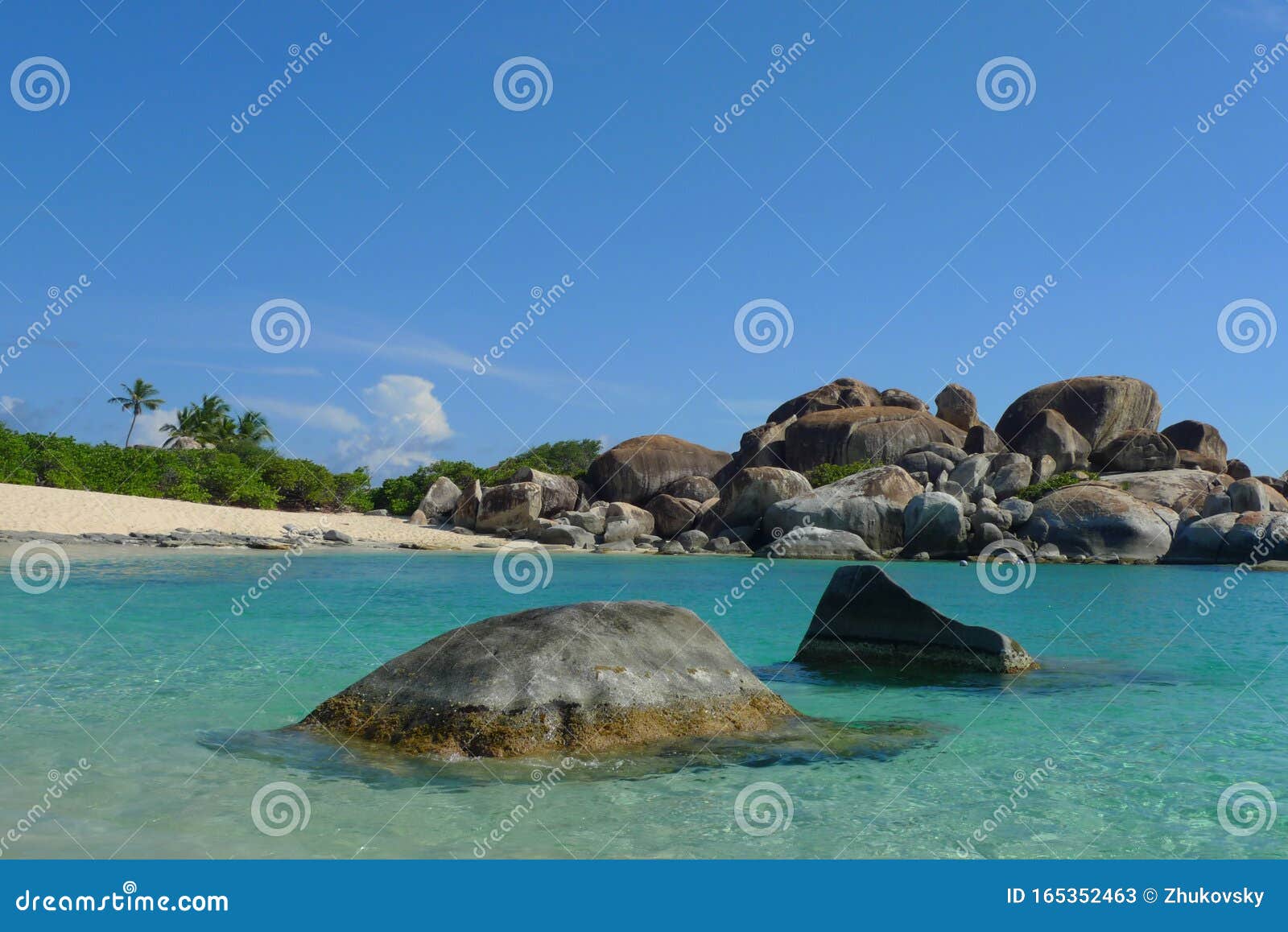 Rock Formation at the Baths, British Virgin Islands Stock Image - Image ...