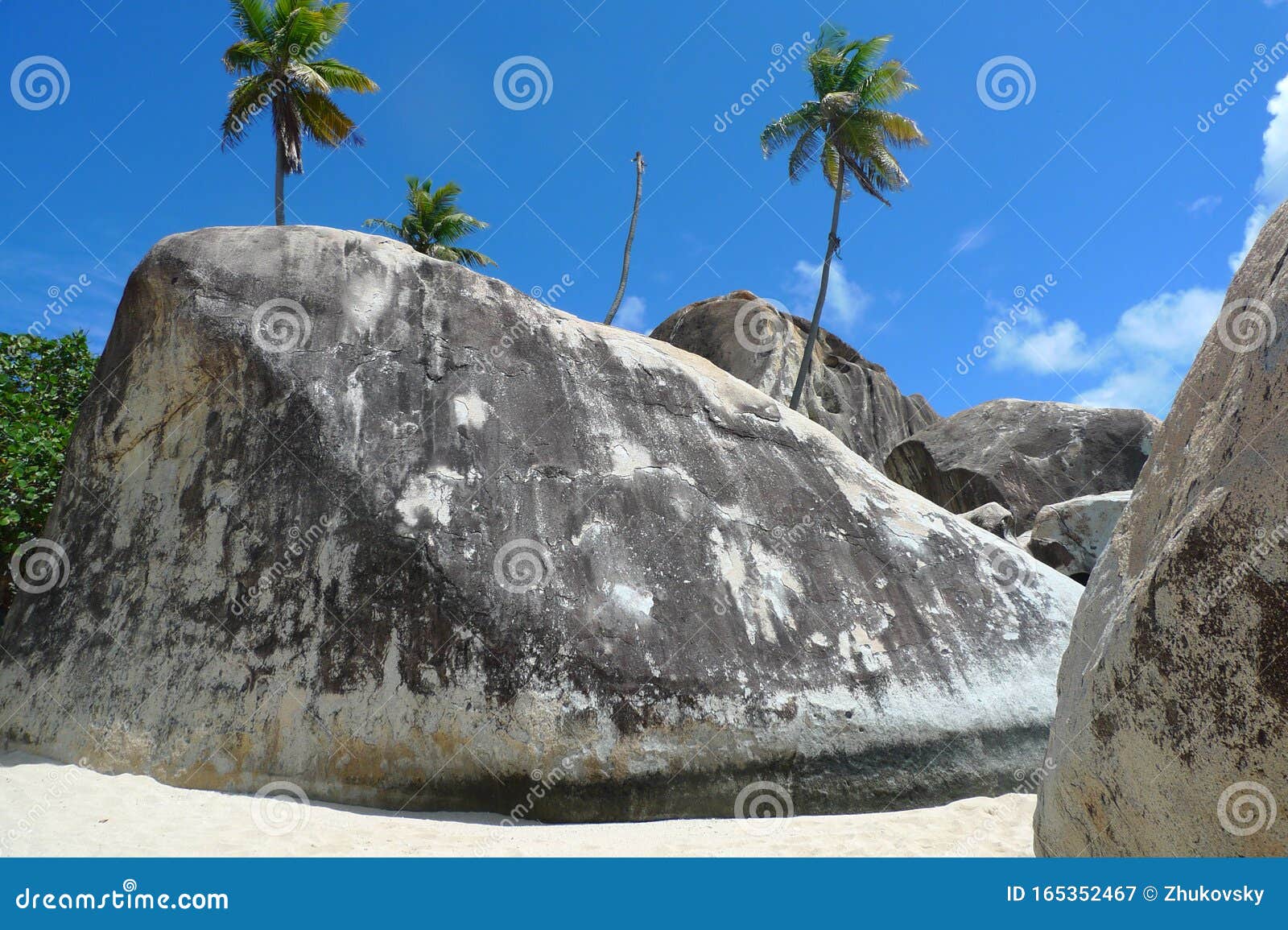 Rock Formation at the Baths, British Virgin Islands Stock Image - Image ...