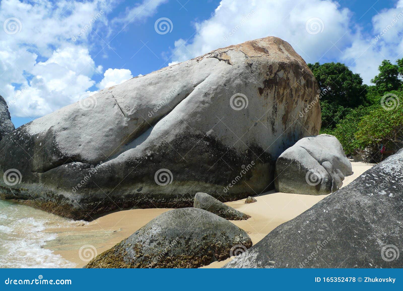 Rock Formation at the Baths, British Virgin Islands Stock Photo - Image ...