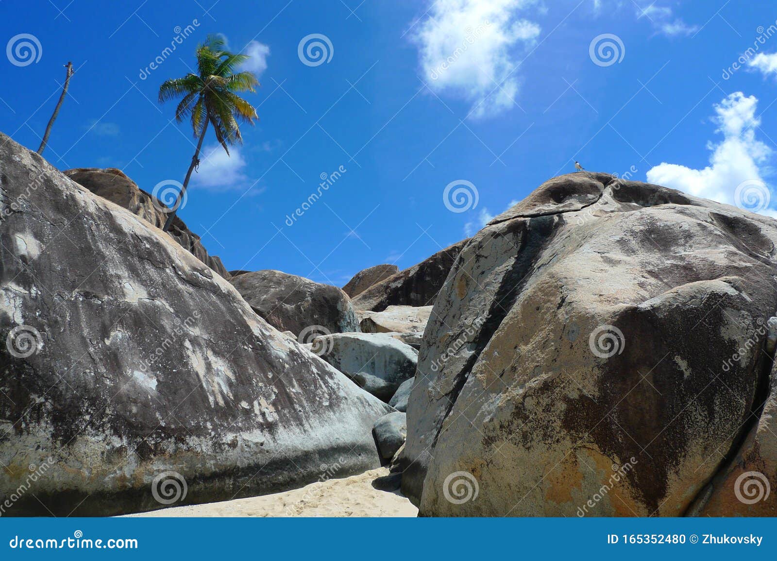 Rock Formation at the Baths, British Virgin Islands Stock Photo - Image ...