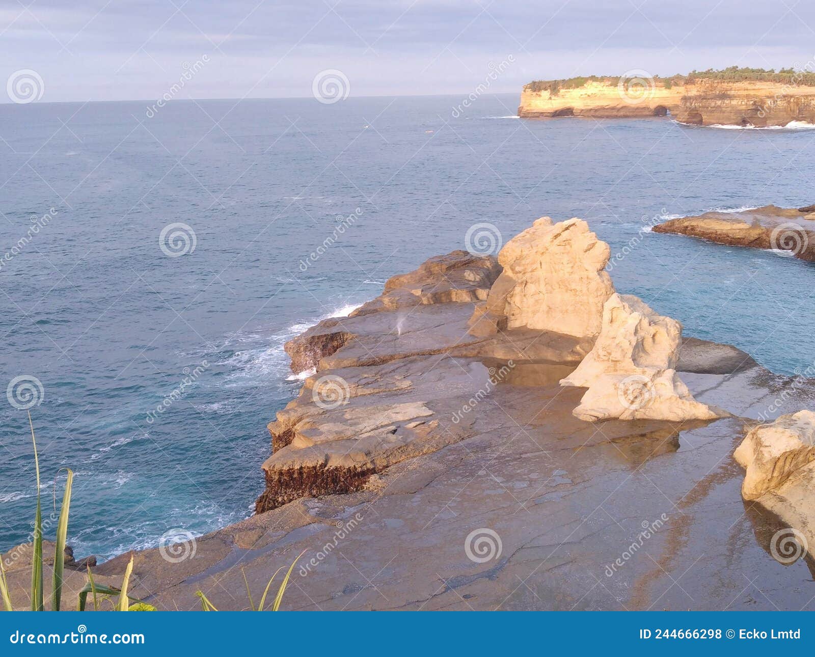 Rock formation on beach stock photo. Image of cove, cape - 244666298