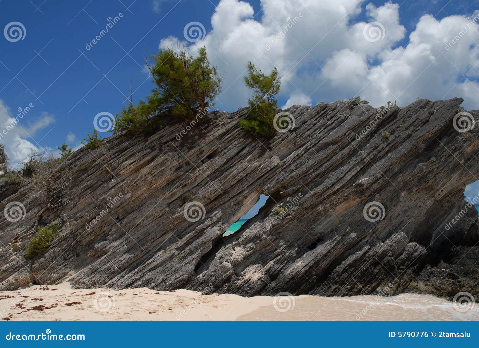 Rock formation in Bermuda stock photo. Image of blue, paradise - 5790776