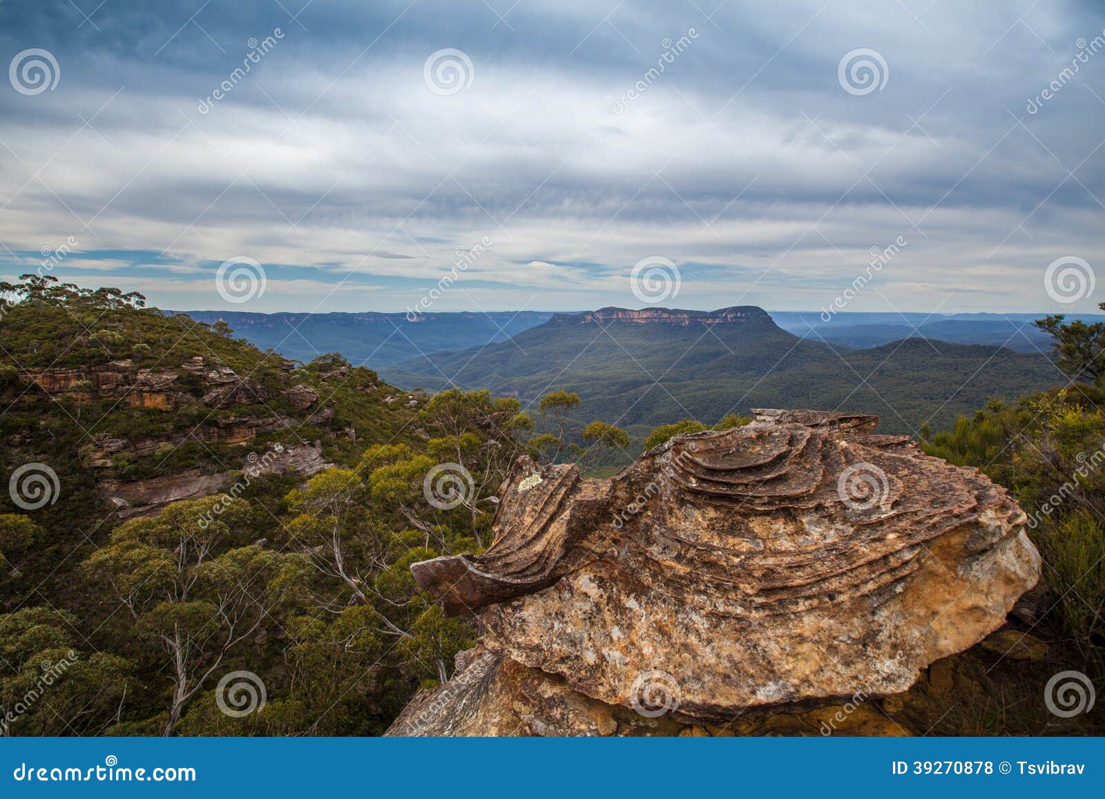 Rock Formation in Blue Mountains of Australia Stock Photo - Image of ...