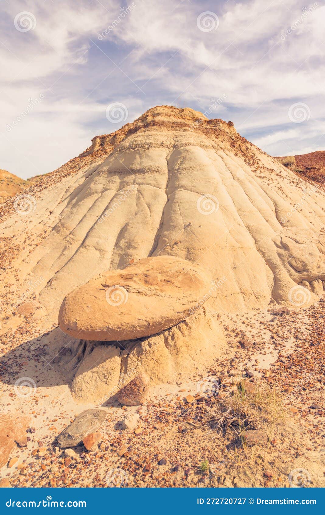 Rock Formation at the Bottom of a Hill in the Badlands of Drumheller ...