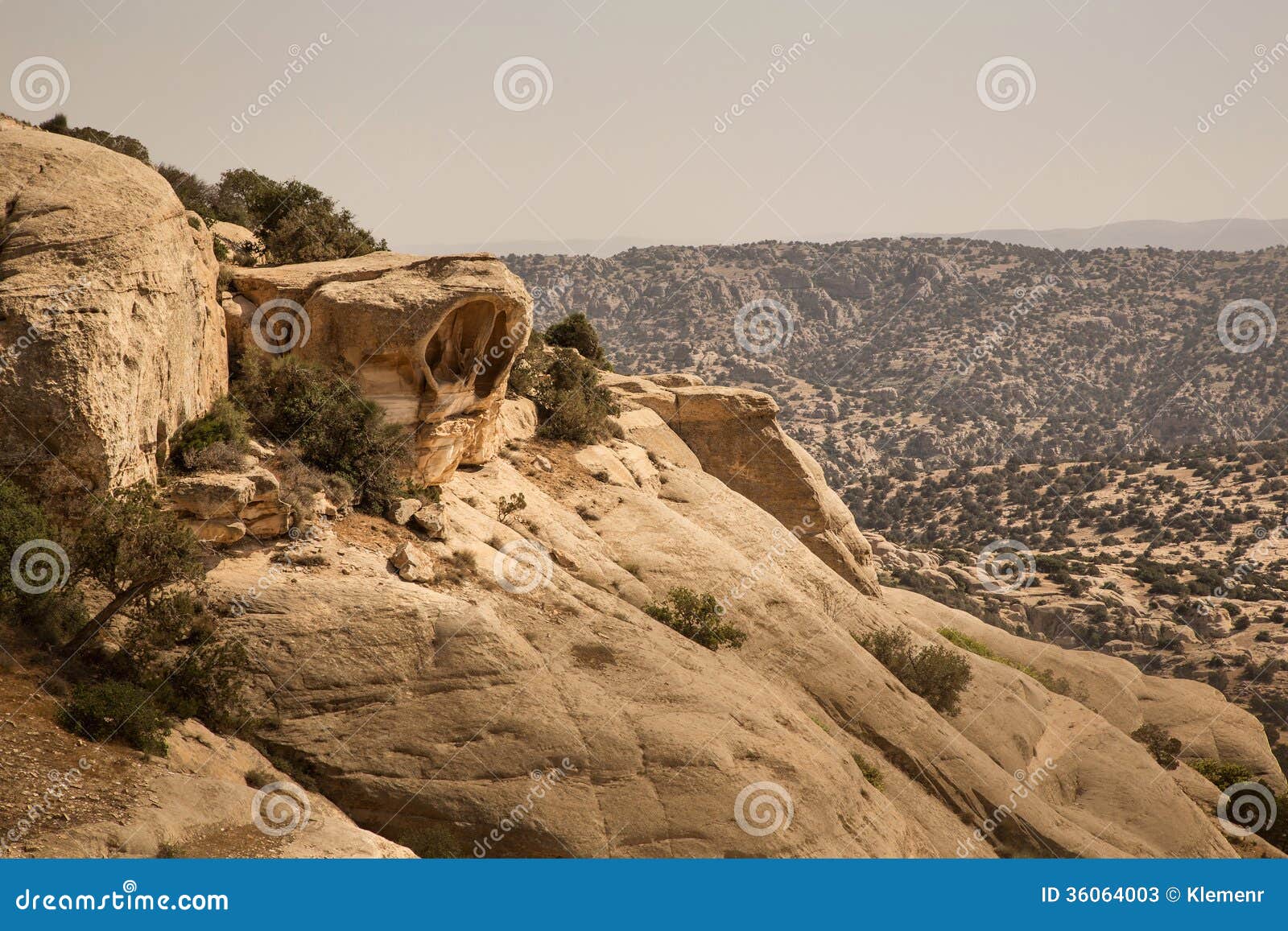 Rock Formation in Dana National Park, Jordan Stock Image - Image of ...